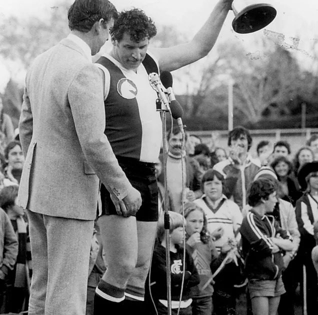 Two Canberra sporting giants, Alex Jesaulenko and Kevin Neale, battling ...