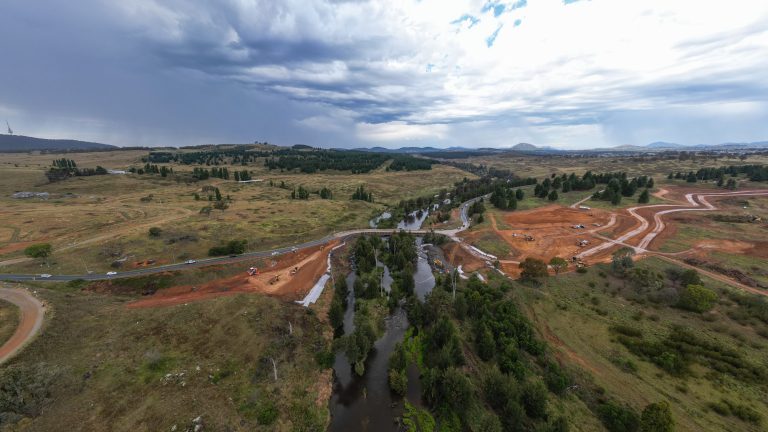 End of flood-prone Coppins Crossing in sight as work starts on Molonglo ...