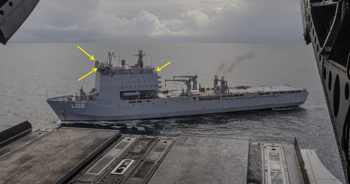 Navy landing ship dock HMAS Choules fitted with Canberra firm's radar ...