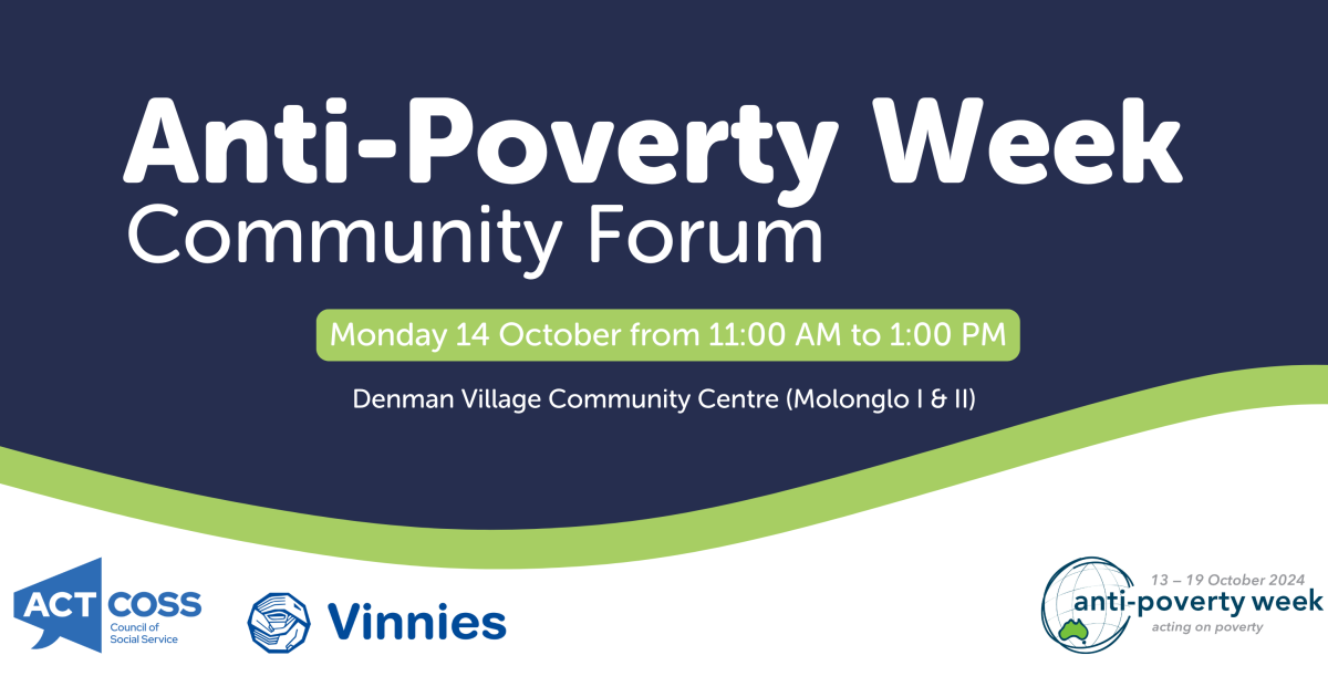 Anti-Poverty Week Community Forum in the ACT | Region Canberra