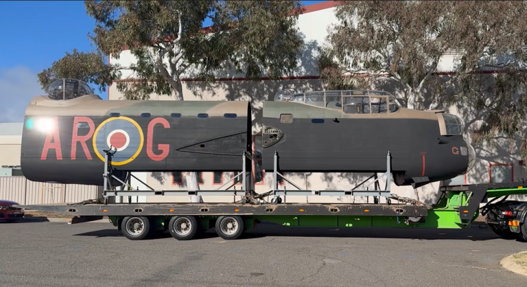 Lancaster bomber 'G for George' returns to the Australian War Memorial ...